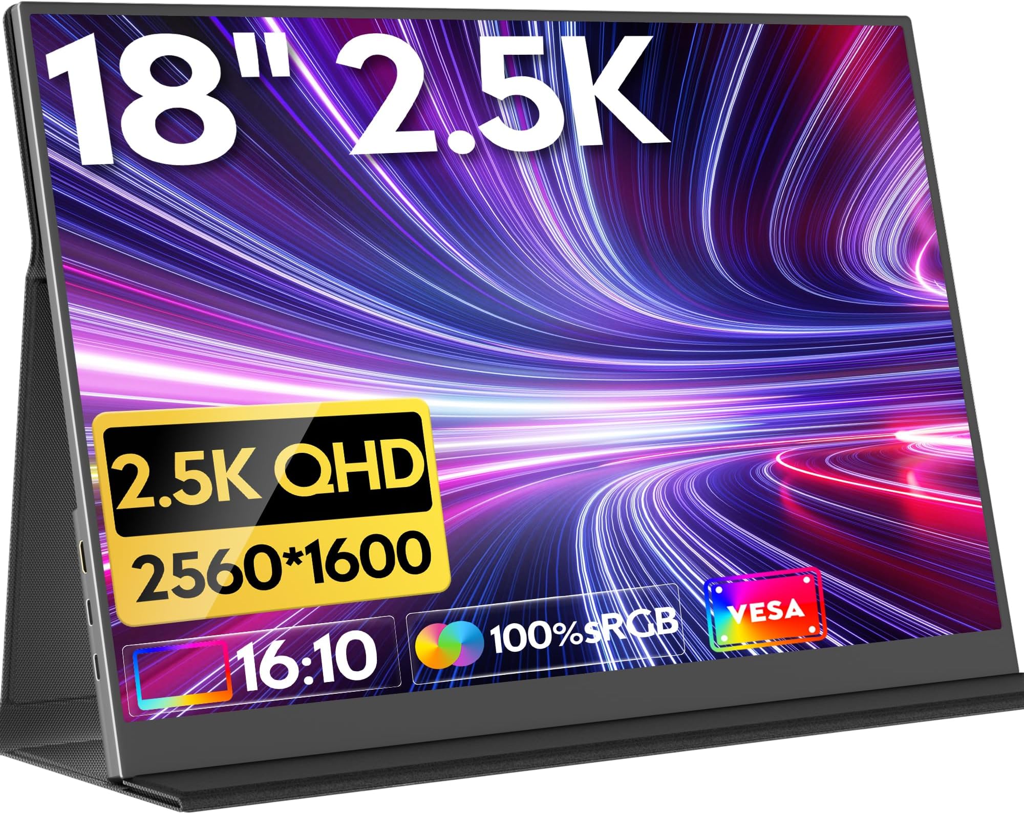 HONGO Portable Monitor 18 Zoll 2.5K 2560x1600P Tragbarer Monitor ...