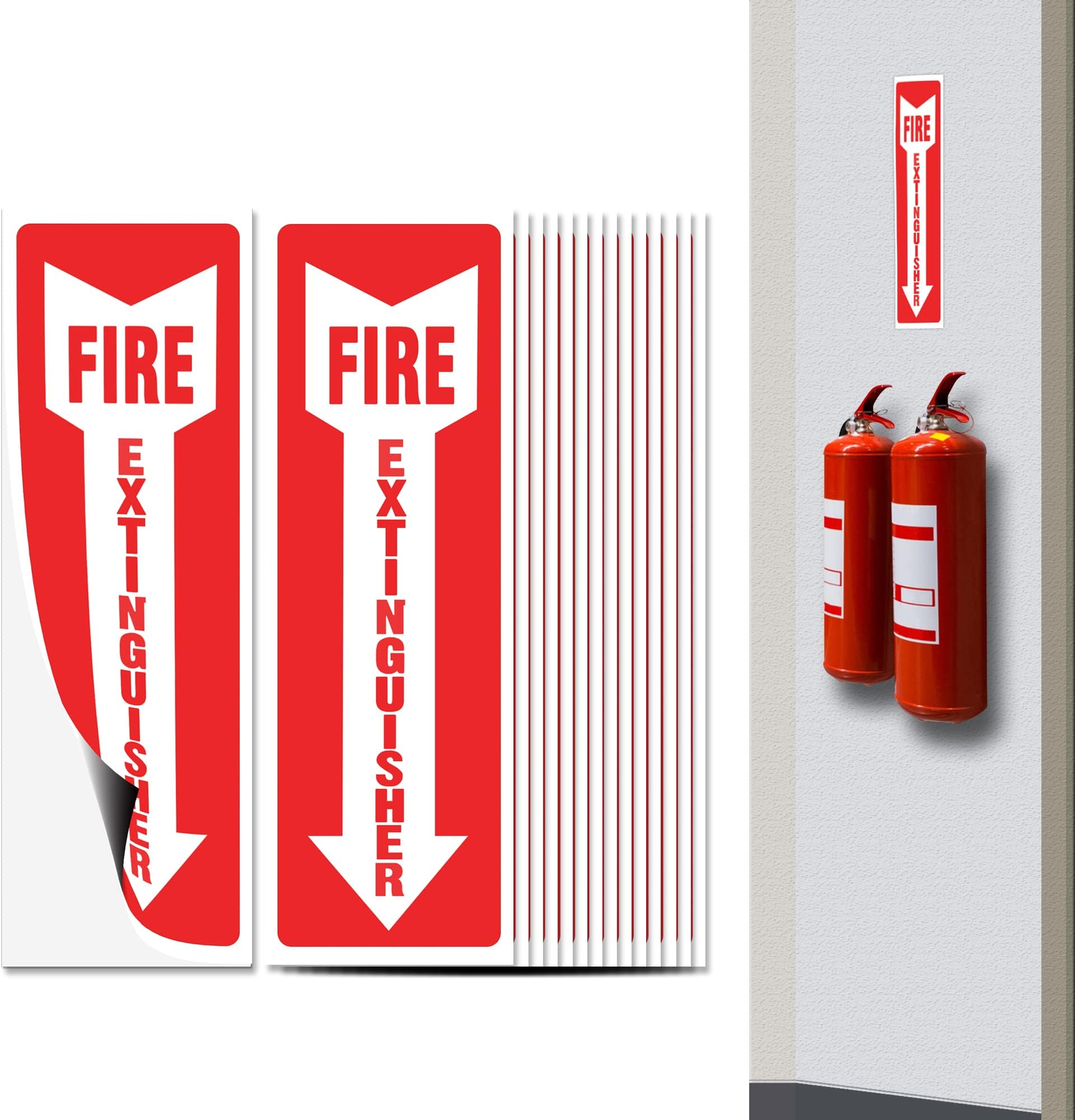 Amazon.com: Fire Extinguisher Sign, Safety Sticker Signs - 10 Pack - 4 ...