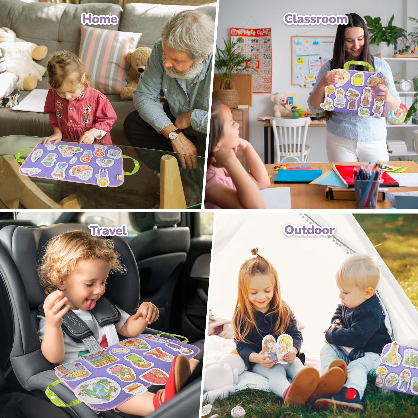 Snapklik.com : Felt/Flannel Board Story Set Of 4, PRECUT Felt Pieces ...