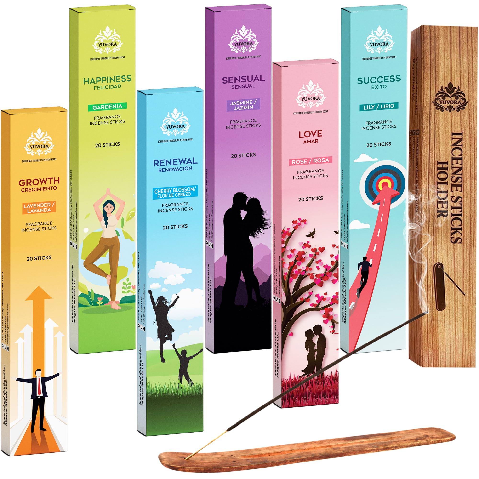 Amazon.com: Yuvora Aromatic Incense Sticks Gift Set – 120 Natural & Non ...