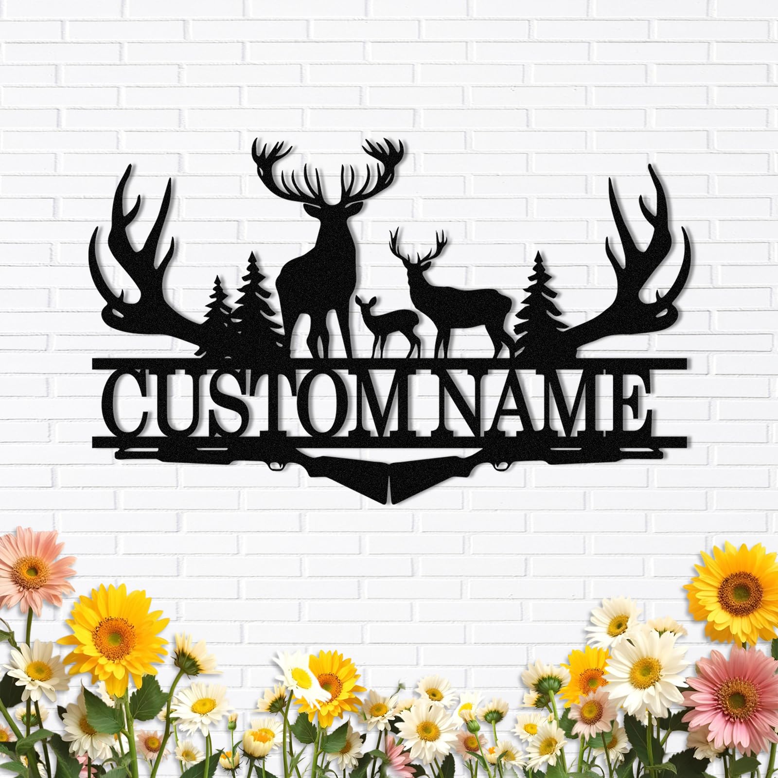 Amazon.com: Dyoart Personalized Deer Metal Cabin Sign | Custom Metal ...