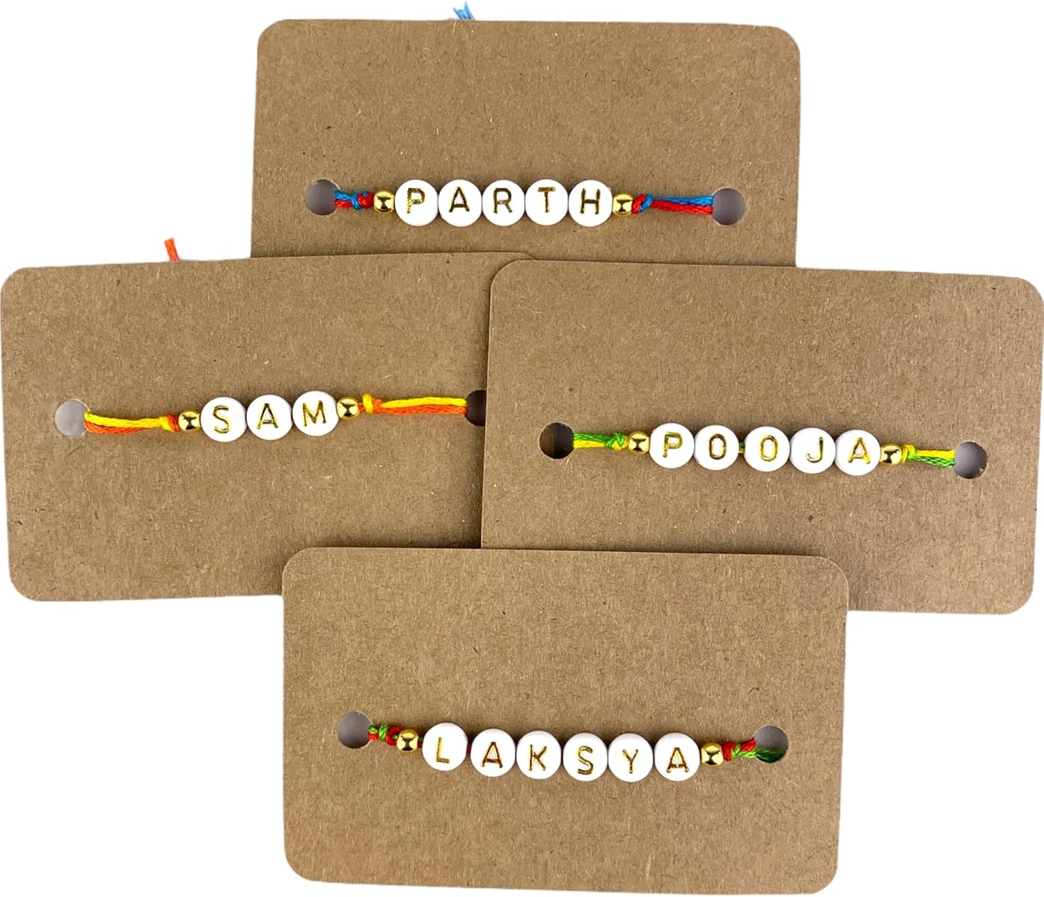 Amazon.com: LOVENSPIRE White Personalized Name Rakhi for Brother ...