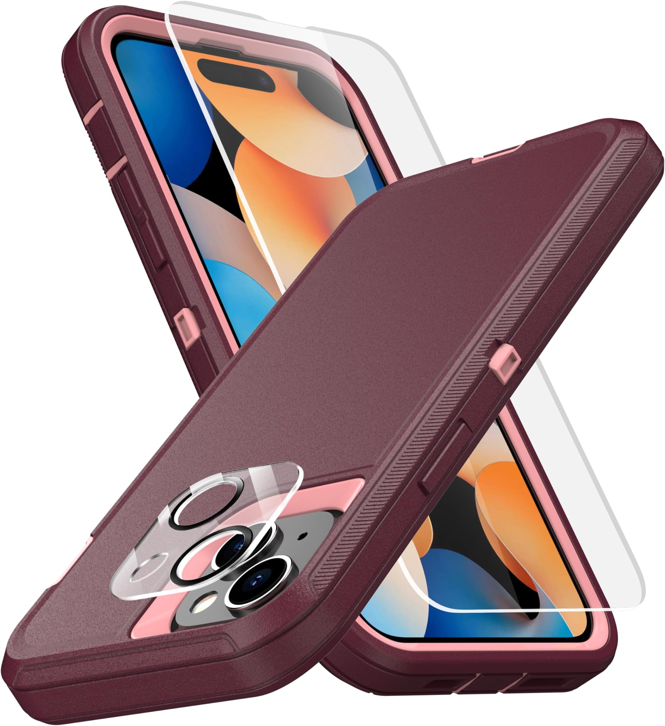 Amazon.com: MXX Heavy Duty Case for iPhone 15 6.1 Inch 2023,with ...