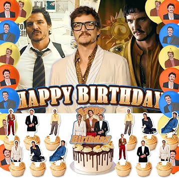 Amazon.com: Pedro Pascal Birthday Party Decoration, Include Pascal ...