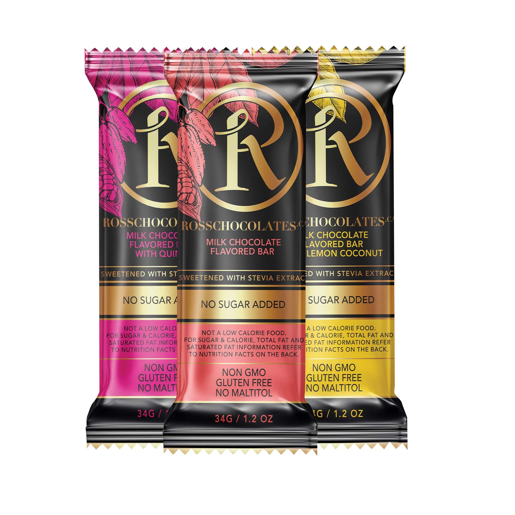 Ross Chocolates Milk Chocolate Bars Variety Pack Gourmet Sweetened With ...