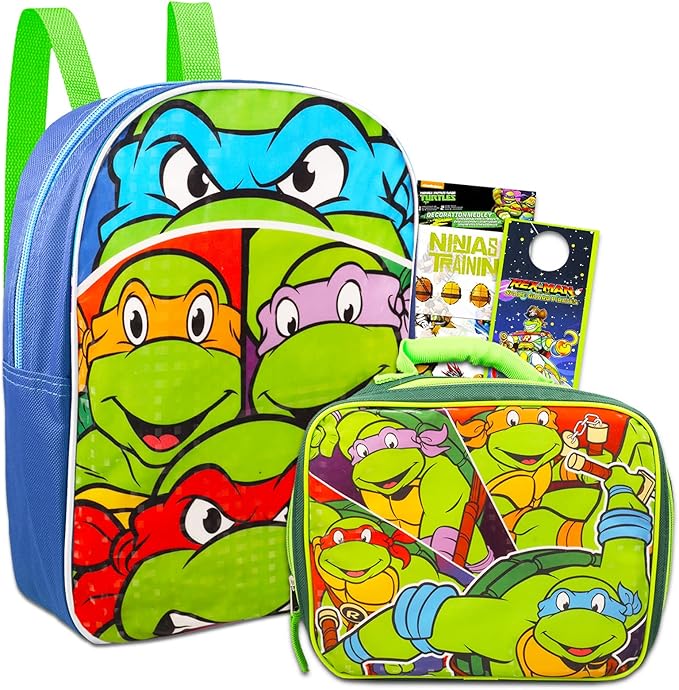 Amazon.com | Teenage Mutant Ninja Turtles Mini Backpack with Lunch Box ...
