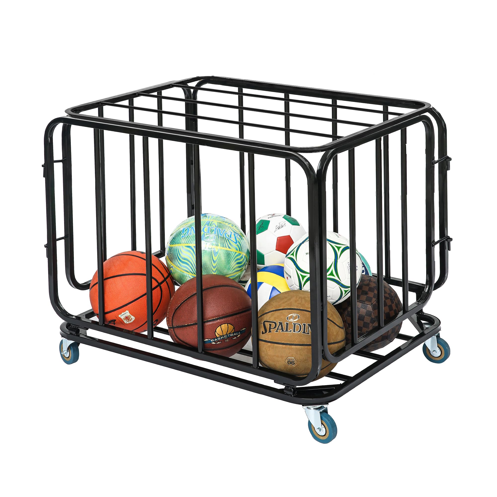Amazon.com: Ball Cart, Ball Storage, Ball Bin, Basketball Cart, Ball ...