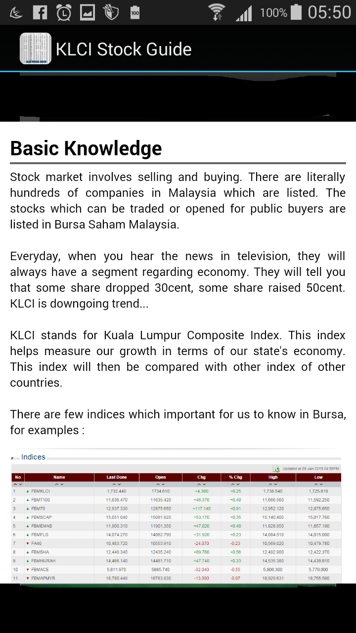 KLCI Stock Guide - App on Amazon Appstore