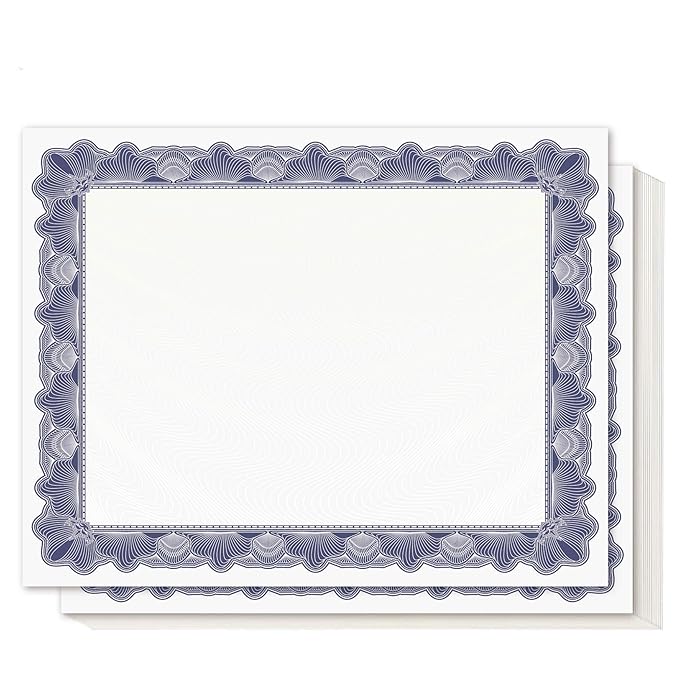 Buy 96 Pack Certificate Papers - 6 Different Assorted Colors, Gold ...