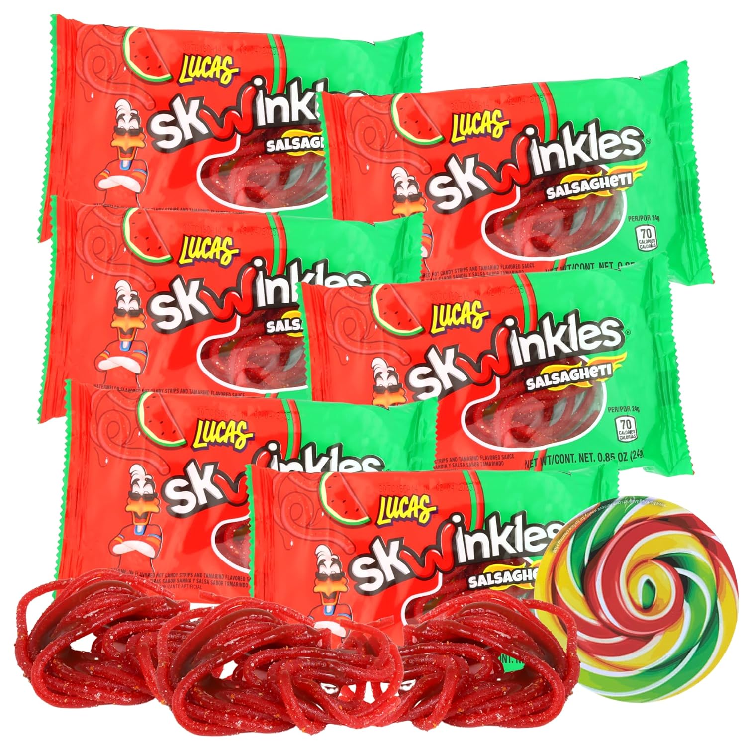 Amazon.com : Needzo Food Candies, Gummy Spaghetti with Tamarind Red ...