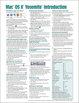 Mac OS X Yosemite Introduction Quick Reference Guide (Cheat Sheet of ...