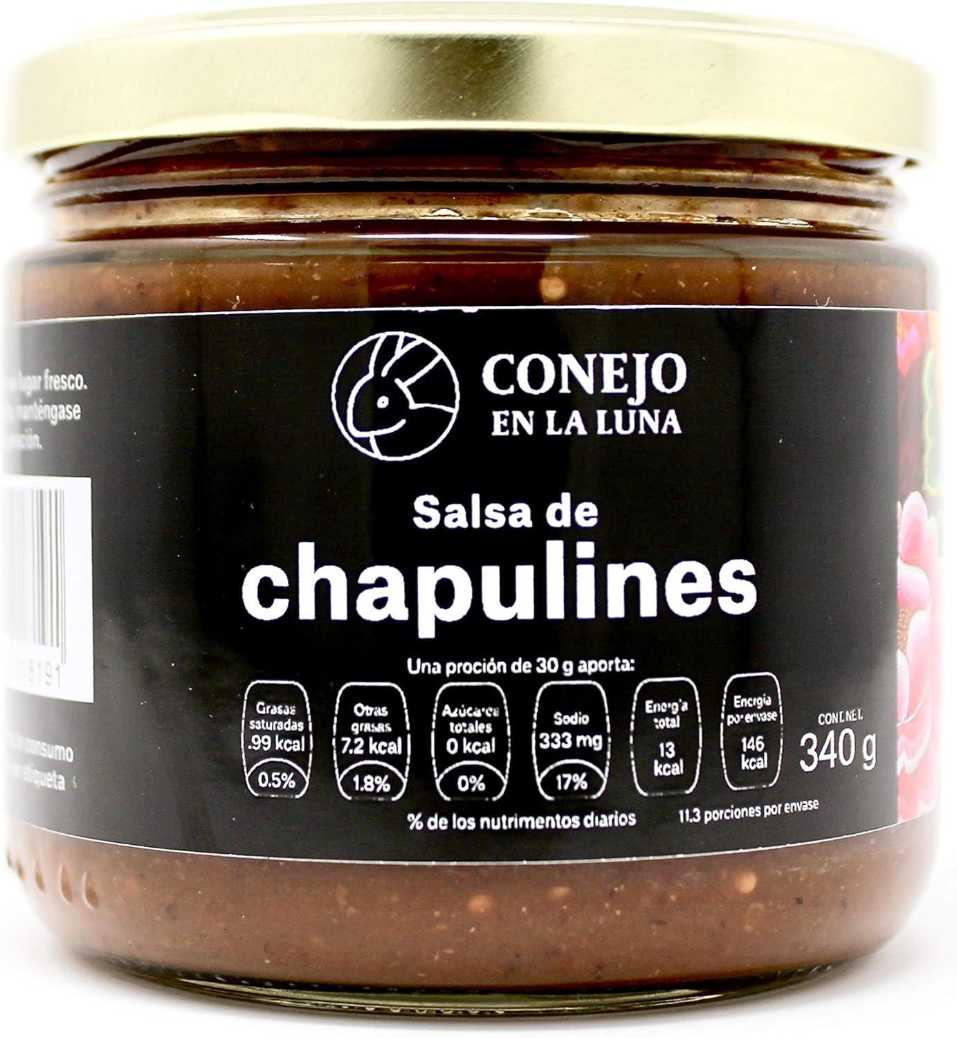 Conejo en la Luna | Salsa de Chapulines, 340 gramos : Amazon.com.mx ...