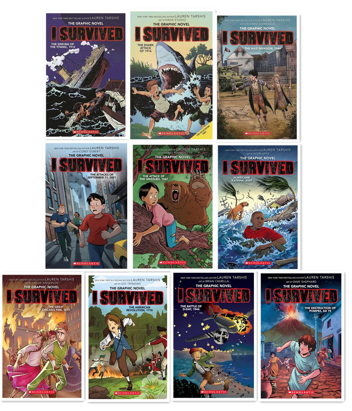 I Survived Graphix Series 10 Books Set (Book 1 - Book 10): Lauren ...