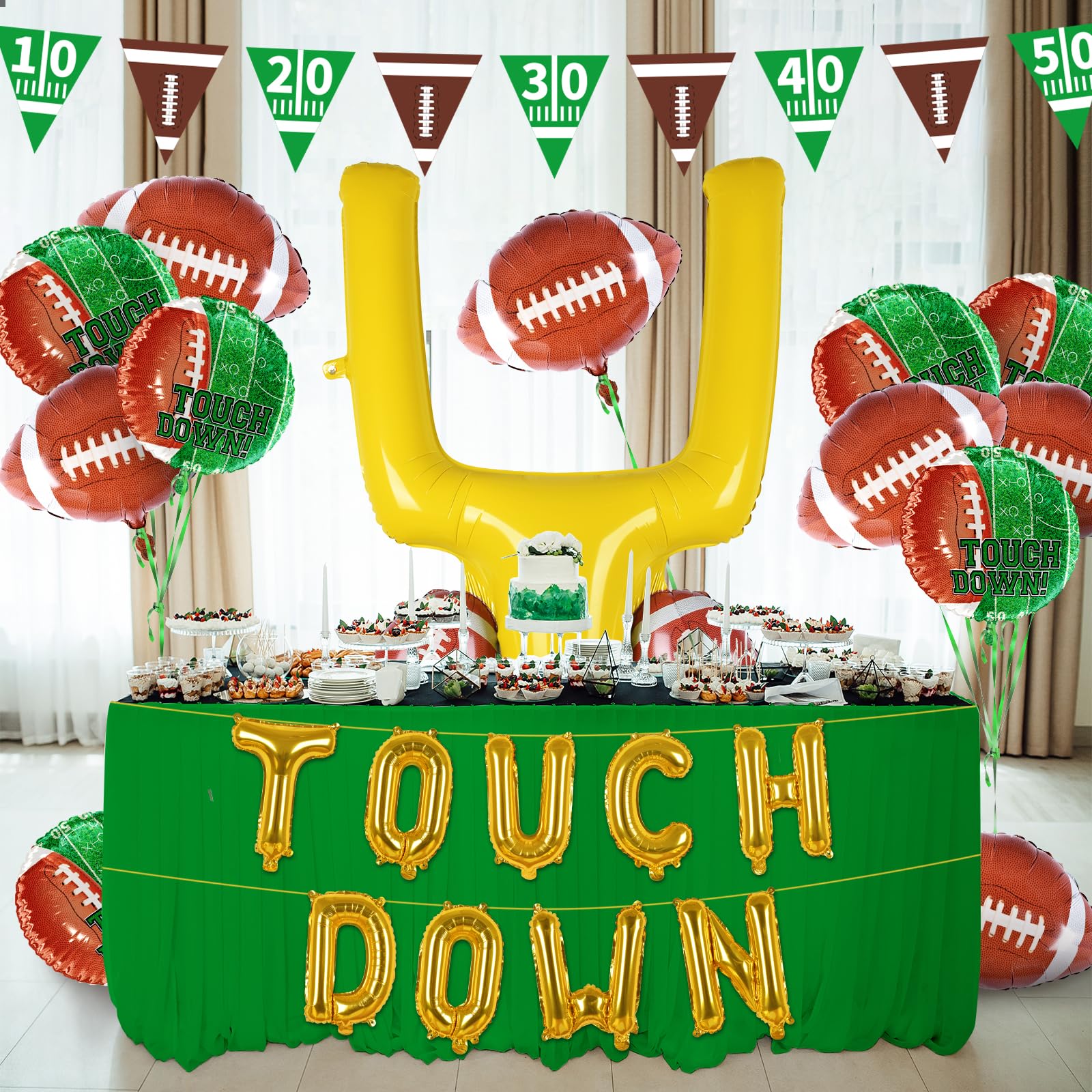 Snapklik.com : Football Party Supplies Kit - Touchdown Letter Balloon ...