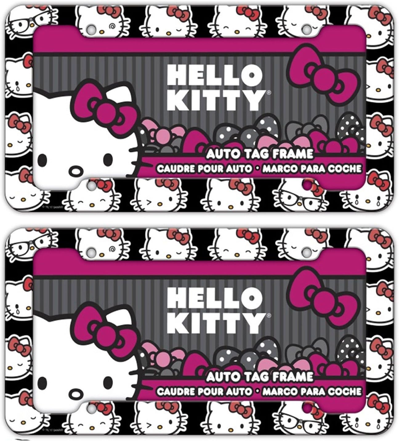 Amazon.com: Chroma Graphics Sanrio Faces Hello Kitty License Plate ...