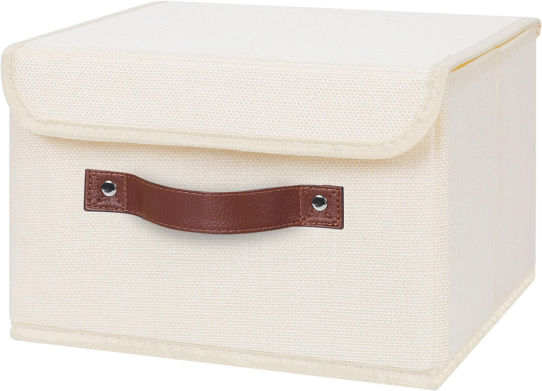 Amazon.com - Valease Large Linen Fabric Foldable Storage Bins with ...