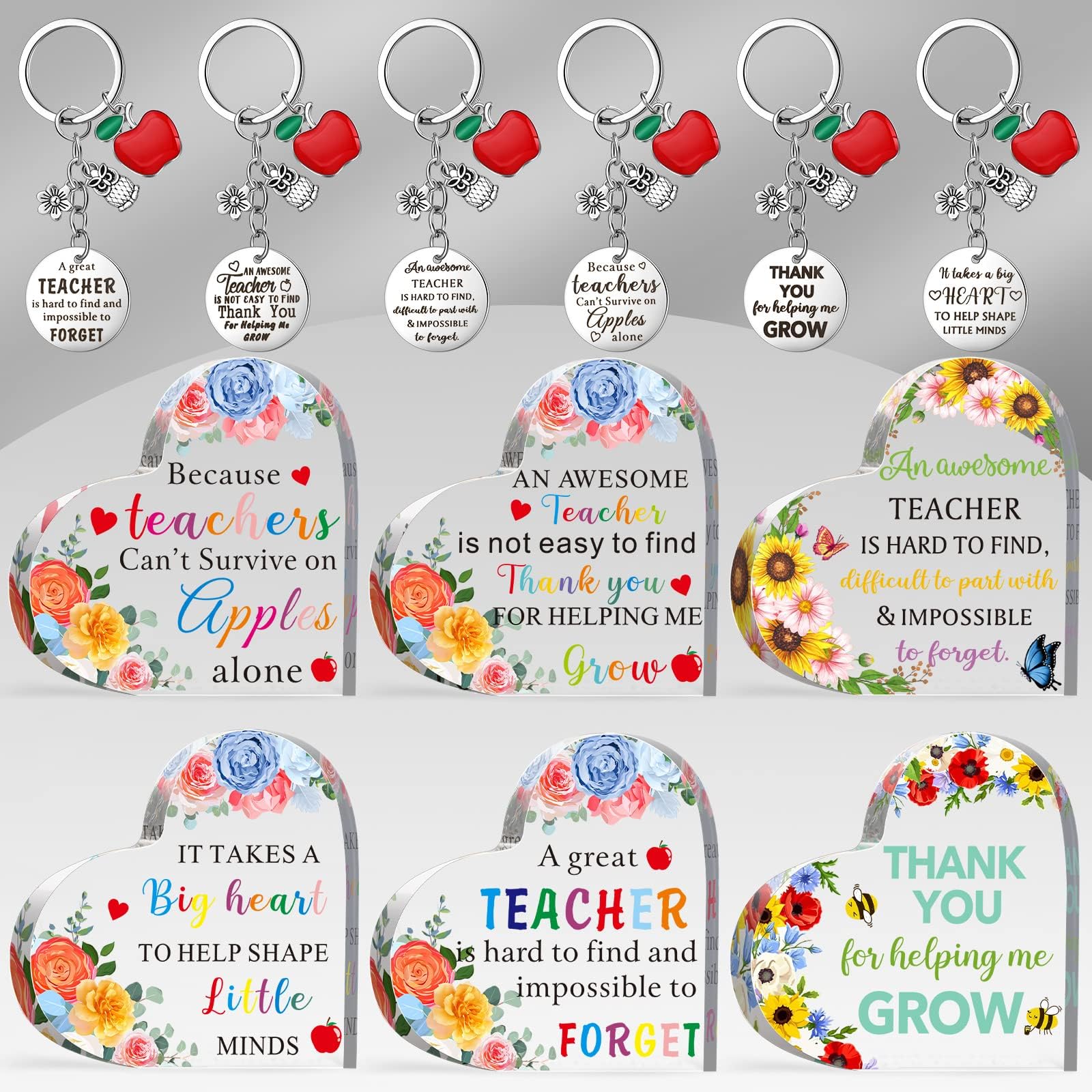 Amazon.com: 12 Pieces Teacher Appreciation Gifts Acrylic Gifts ...