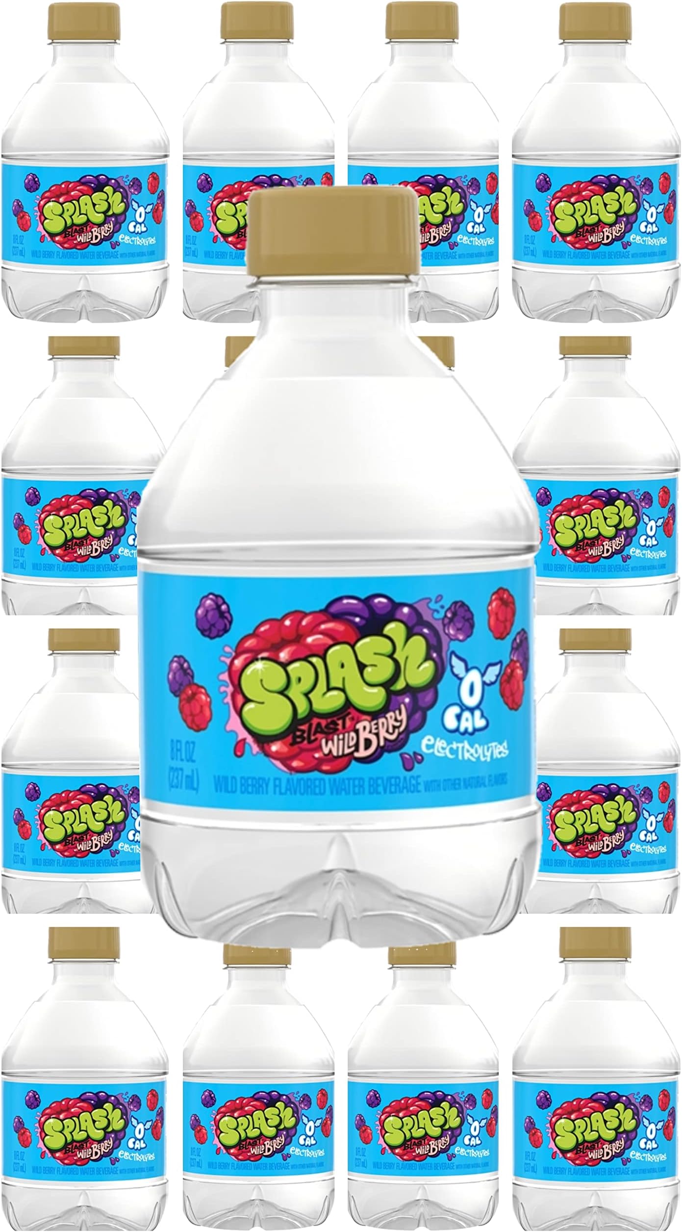 Amazon.com: Splash Refresher, Wild Berry Flavor Water Beverage, 8 Fl Oz ...