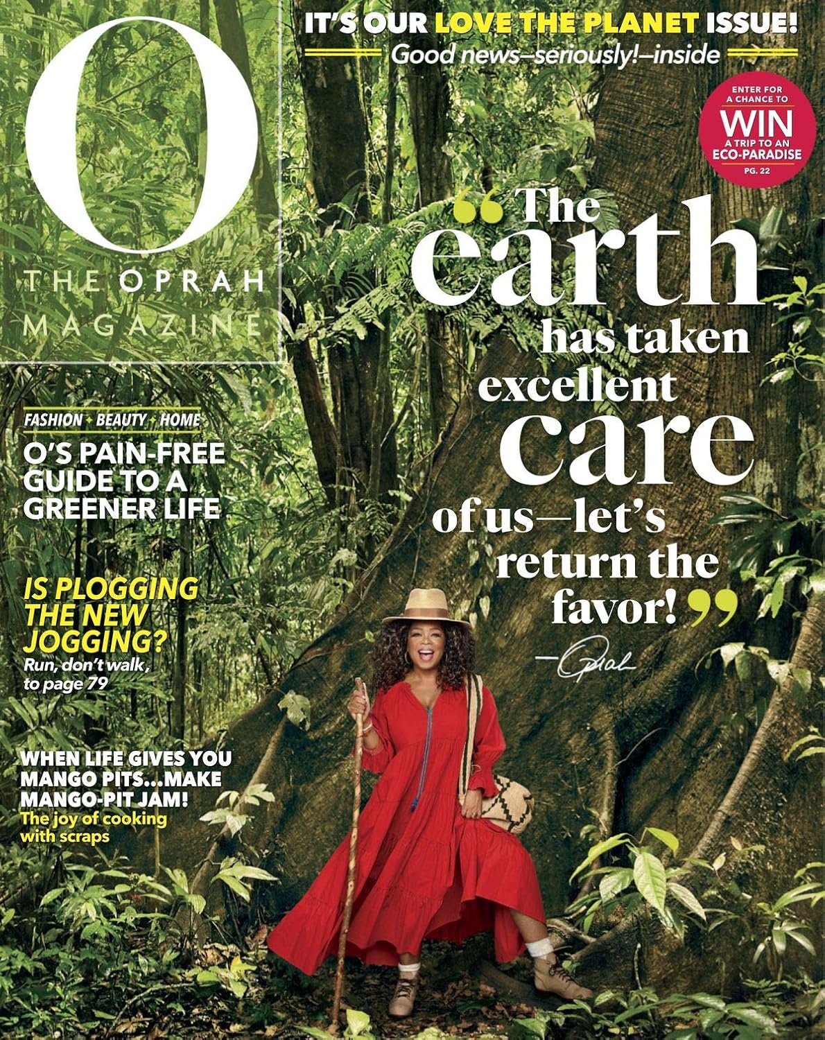O' The Oprah Magazine Issue :- April 2019 + Magazine Café Bookmark: O ...