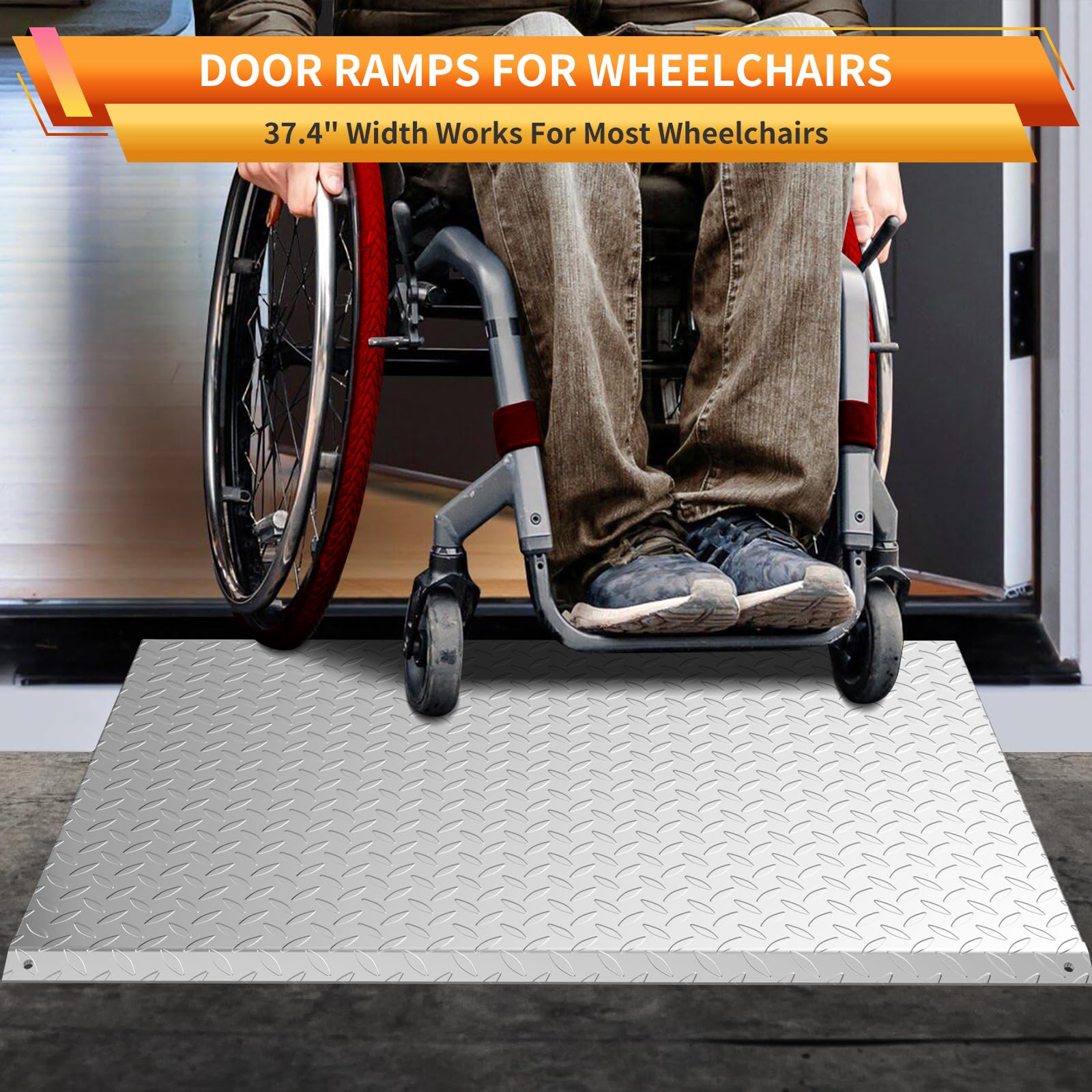 Snapklik.com : Height Adjustable Door Ramp, Ramp For 3", 5.0" To 6.3 ...
