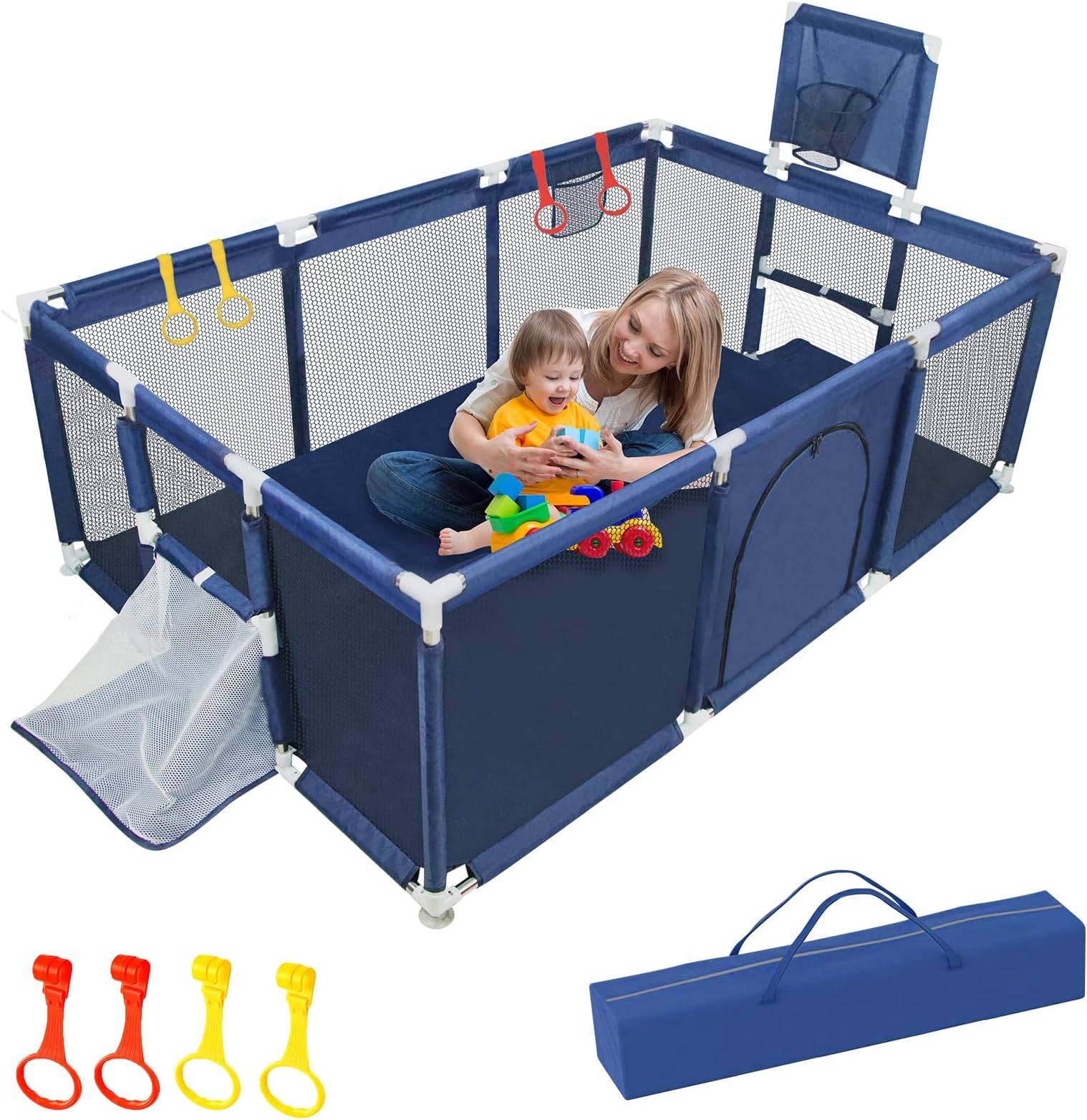 Amazon.com : Baby Playpen 72” x 59”, CONMIXC Extra Large Playpen for ...