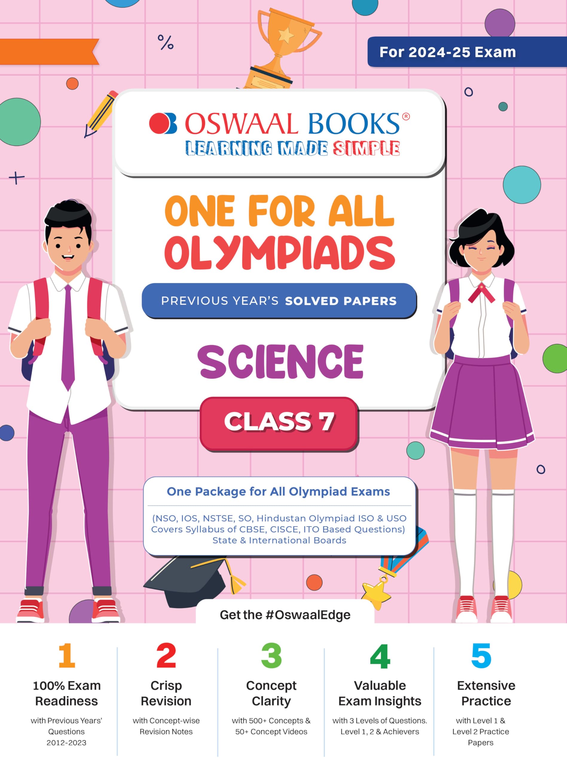 Buy Oswaal One For All Olympiad Class 7 Science | Previous Years Solved ...
