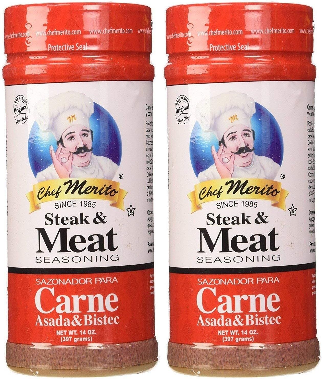 Chef Merito Condimento para carne y carne en polvo Carne Asada & Bistec ...