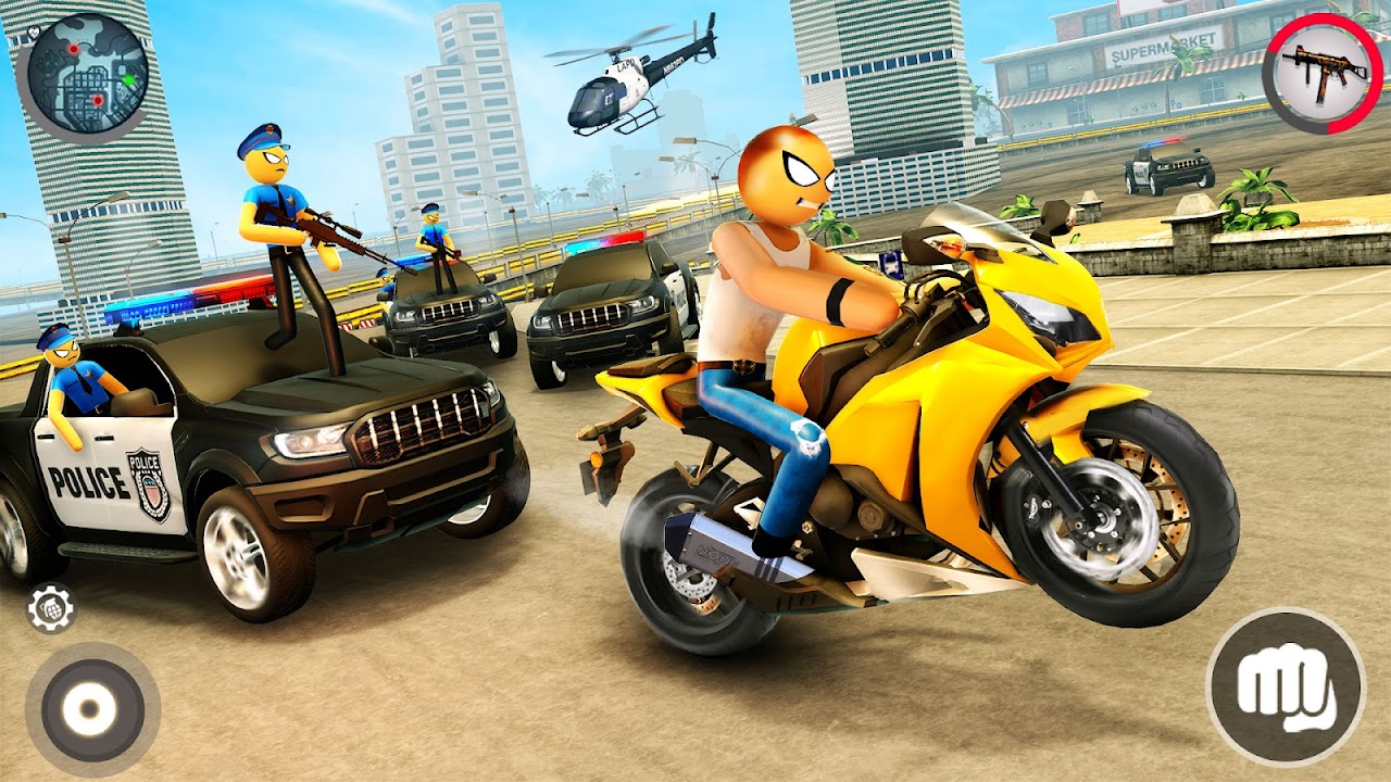 Real US Police Stickman Gangster Crime Open World Games - App on the ...