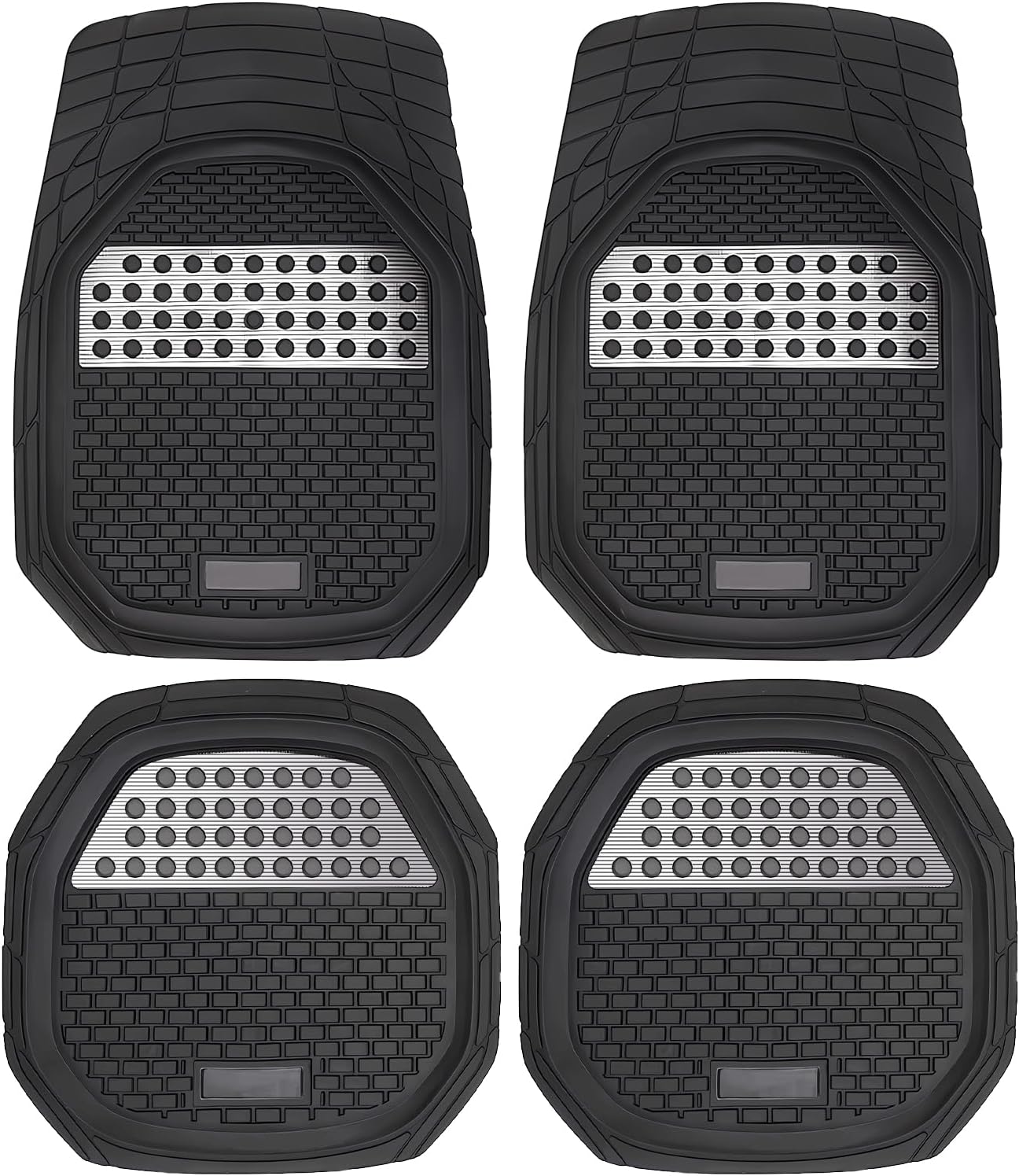 Motor Trend FlexTough Floor Mats for Cars, Deep Dish All-Weather Mats ...