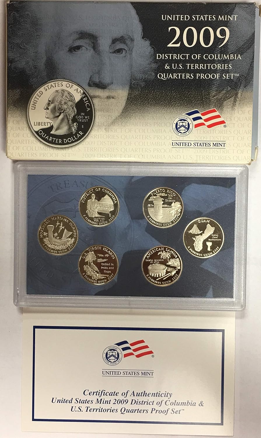 2009 S District of Columbia & US Territories Quarters Proof Set in ...