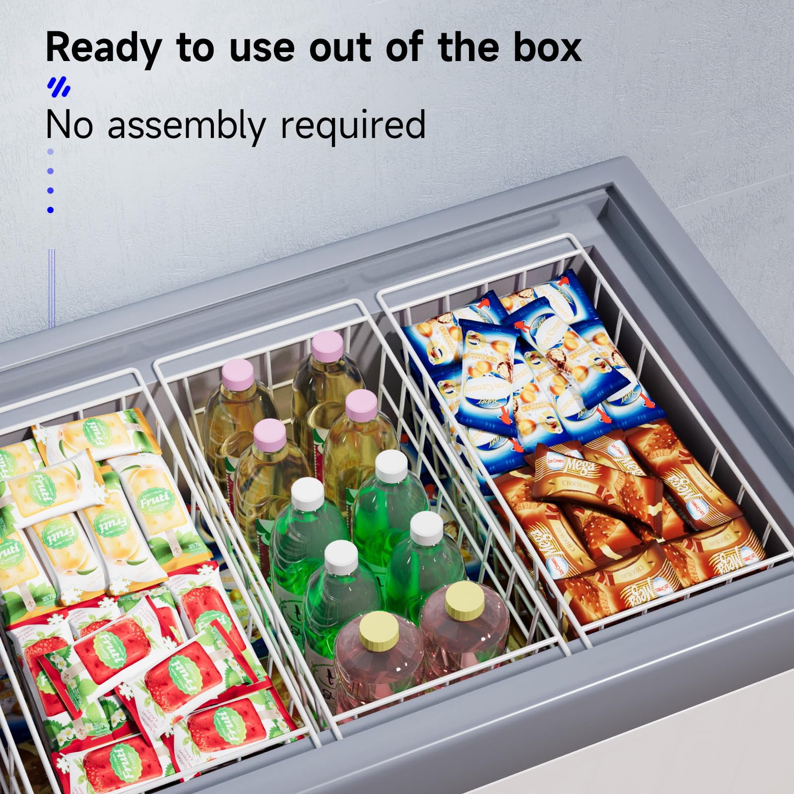 KIKIBRO Freezer Organizer Bins, Freezer Baskets for Chest Freezer, Deep ...