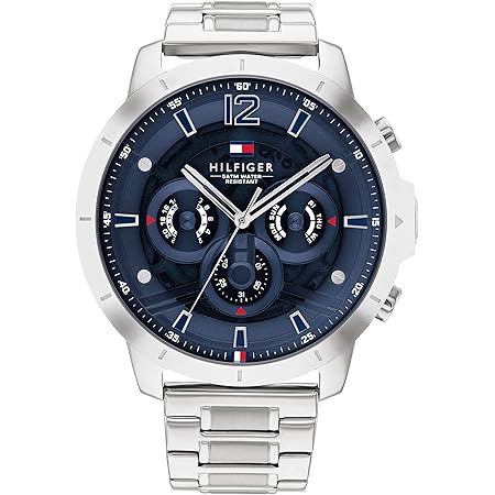 Tommy Hilfiger Multi Zifferblatt Quarz Uhr für Herren mit Blaues ...