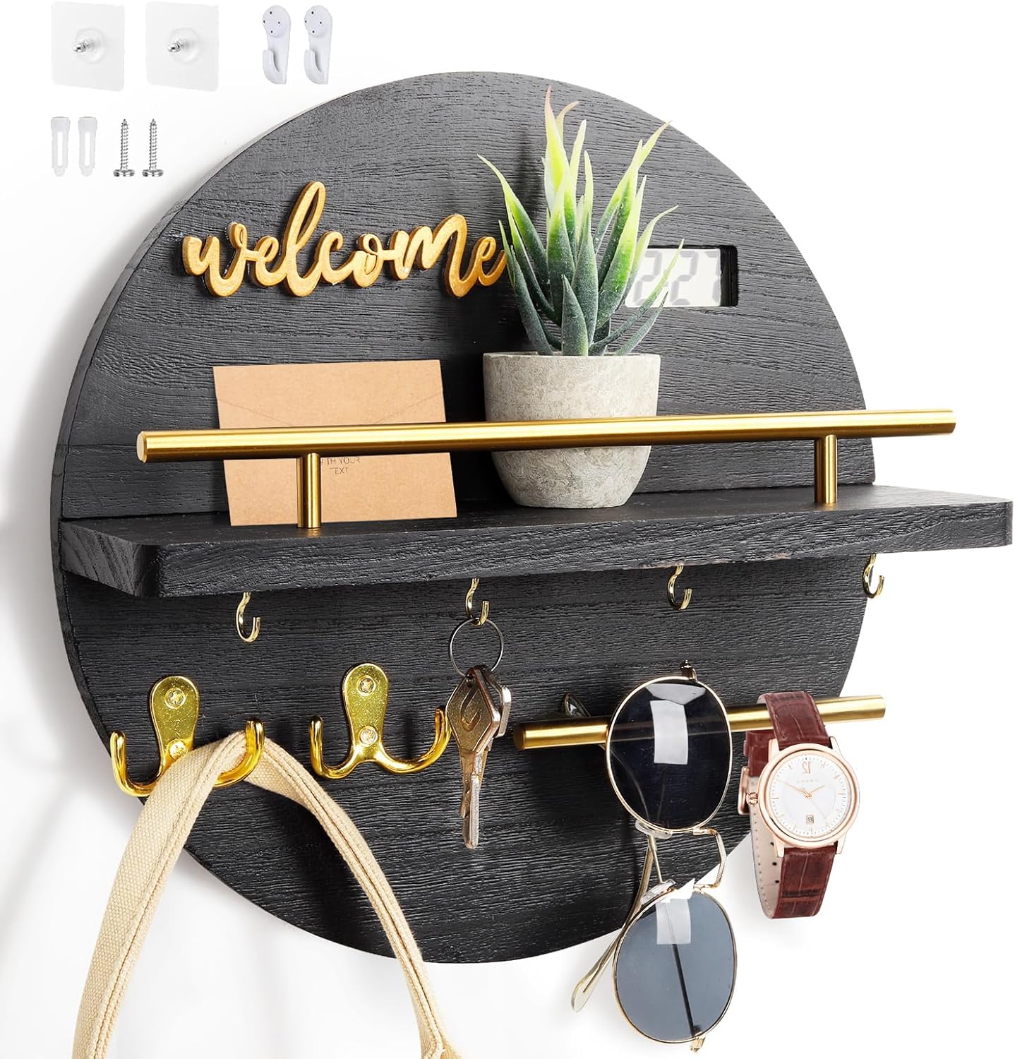 Amazon.com: LEIRUOTM Key Holder for Wall, Key and Mail Holder Organizer ...