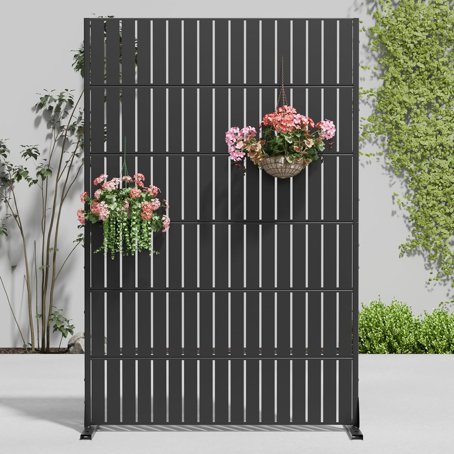 Amazon.com: Lumioca Outdoor Metal Privacy Screen Freestanding, Outdoor ...