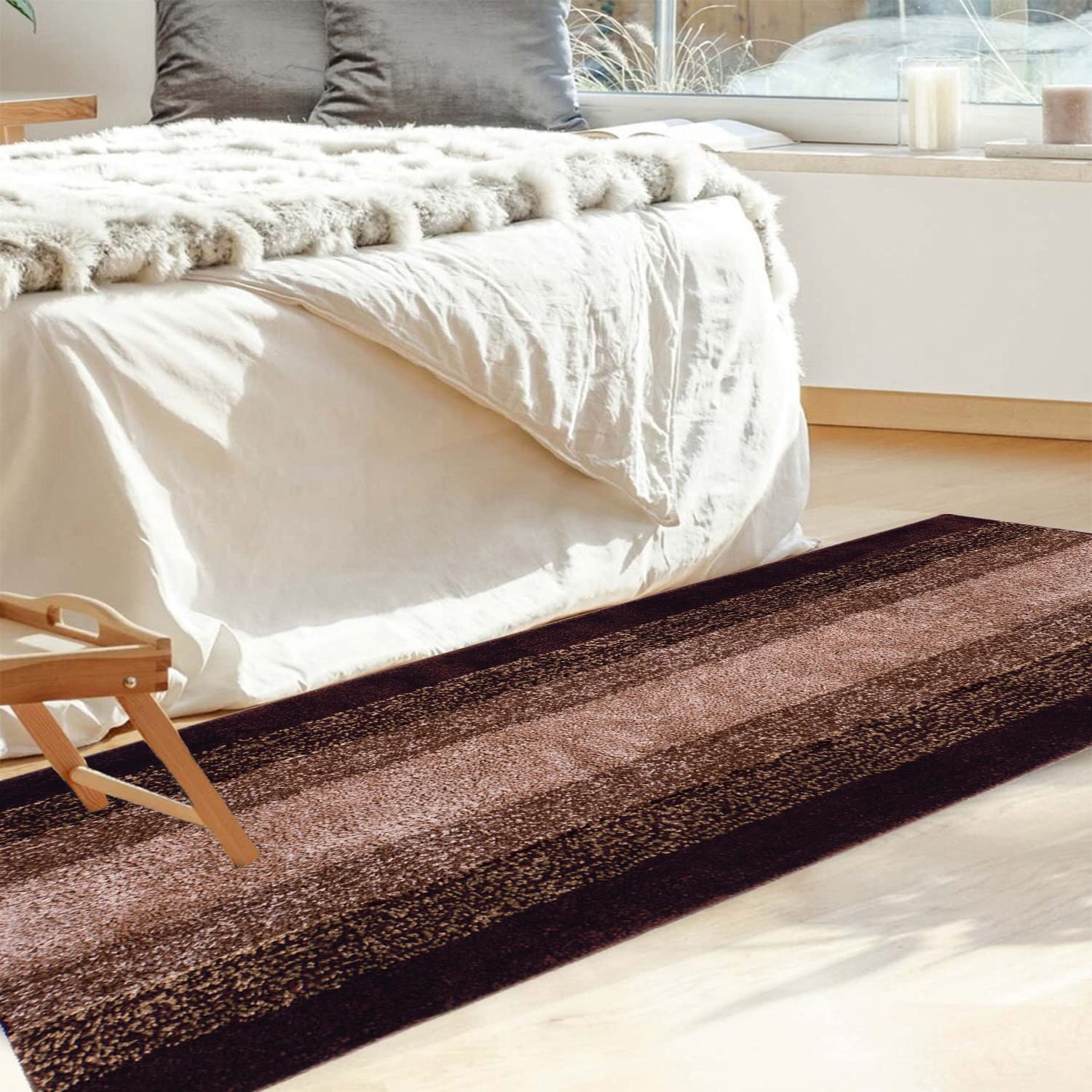 Kuber Industries Shaggy Carpet|Polyester Bedside Runner, Rectangular ...