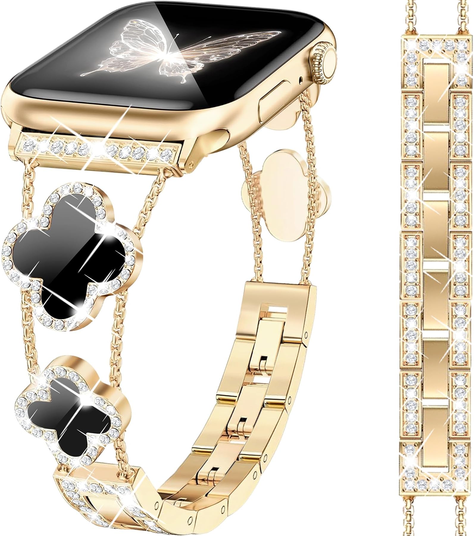 Amazon.com: CTYBB Bling Diamond Band Compatible with Apple Watch Bands ...