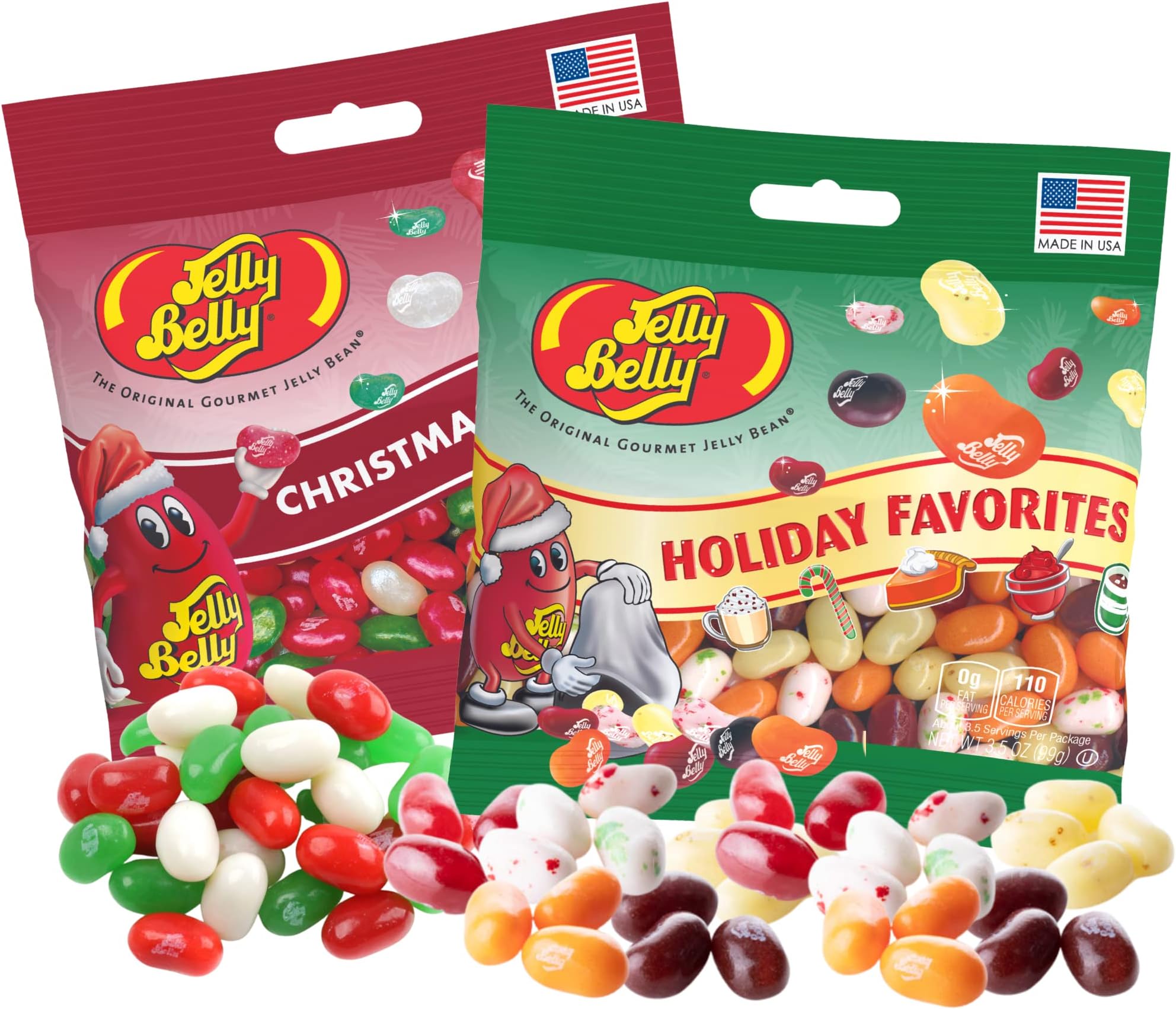 Amazon.com : Jelly Belly Holiday Favorites Jelly Beans 7.5 oz : Grocery ...