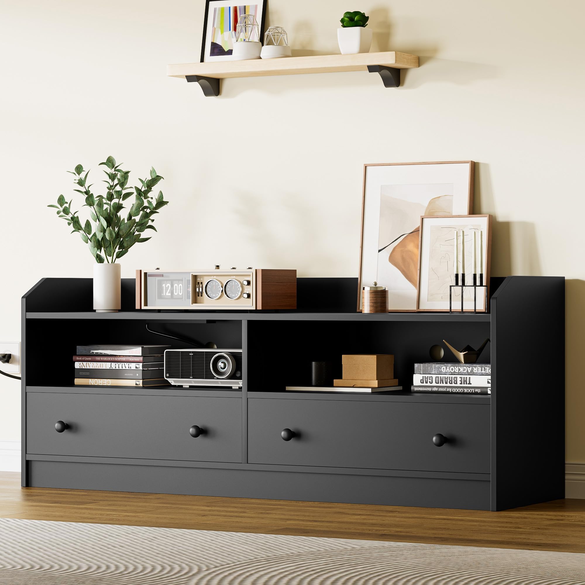 Amazon.com: Cozy Castle TV Stand for TVs up to 60", TV Entertainment ...