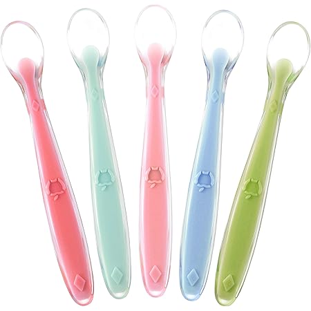 Amazon.com : Cuddle Baby, Gum Friendly Soft Silicone Baby Spoons, 4 ...