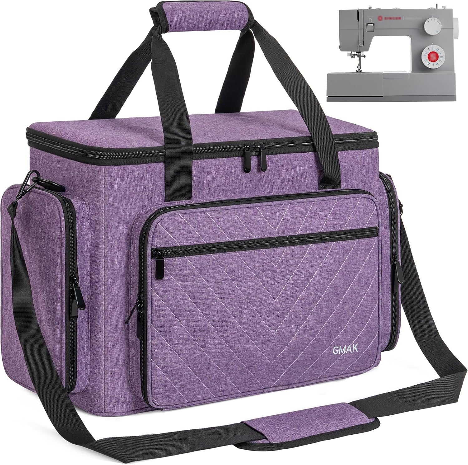 Amazon.com: GMAK Sewing Machine Carrying Case, Sewing Machine Tote Bag ...