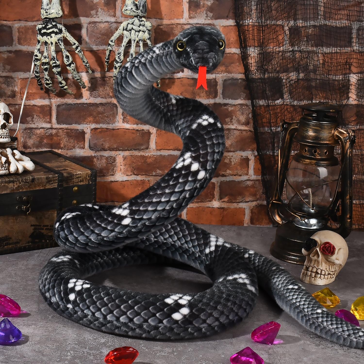 Snapklik.com : MGZTTHW Snake Plush, Stuffed Snake Animal, 110 In Large ...