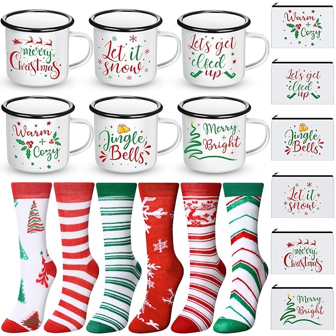 Amazon.com : Singhoow 18 Pcs Christmas Gifts Set Merry Xmas Makeup Bags ...