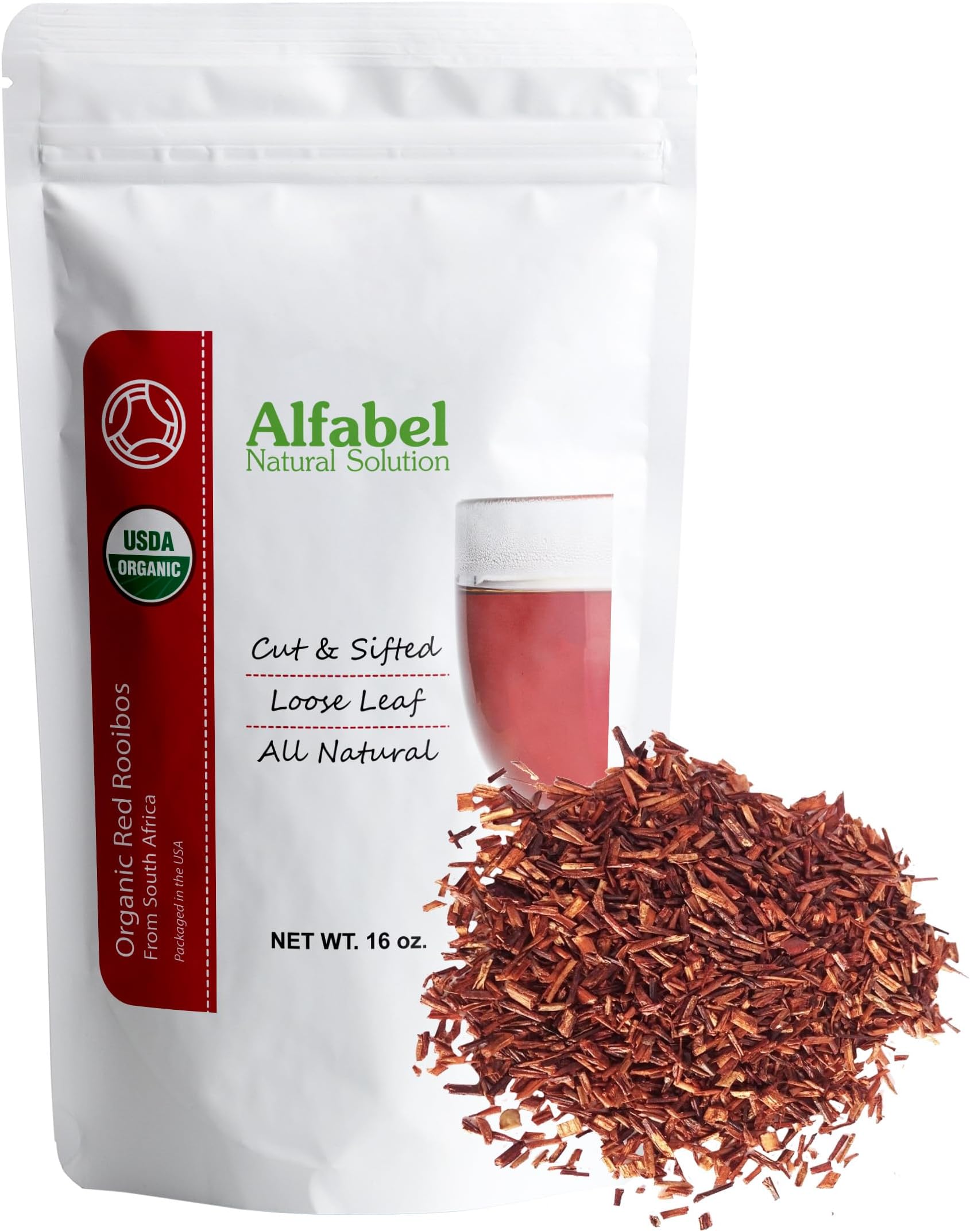 Amazon.com : Rooibos Tea 1LB (16Oz) 100% CERTIFIED Organic (USDA seal ...