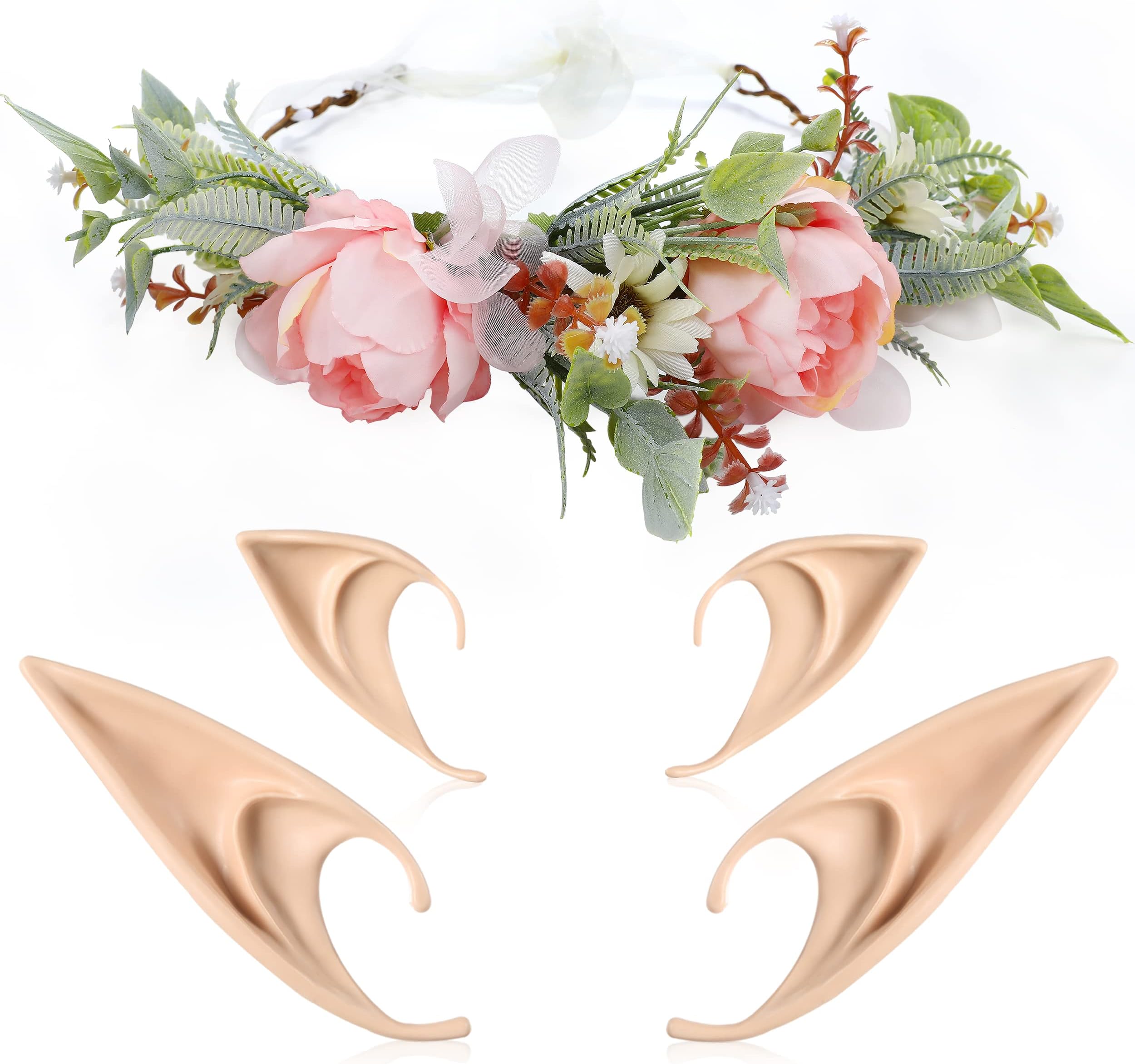 Amazon.com: FRESHME Elf Ears with Headband - 2 Pairs Fairy Ears and ...