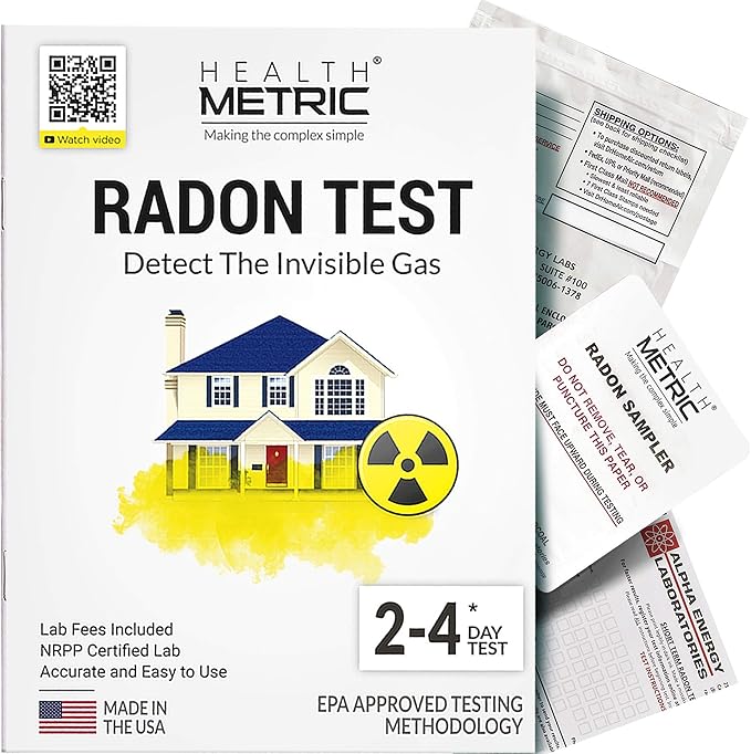 Amazon.com: Radon Test Kit for Home - Easy to Use Charcoal Radon Gas ...
