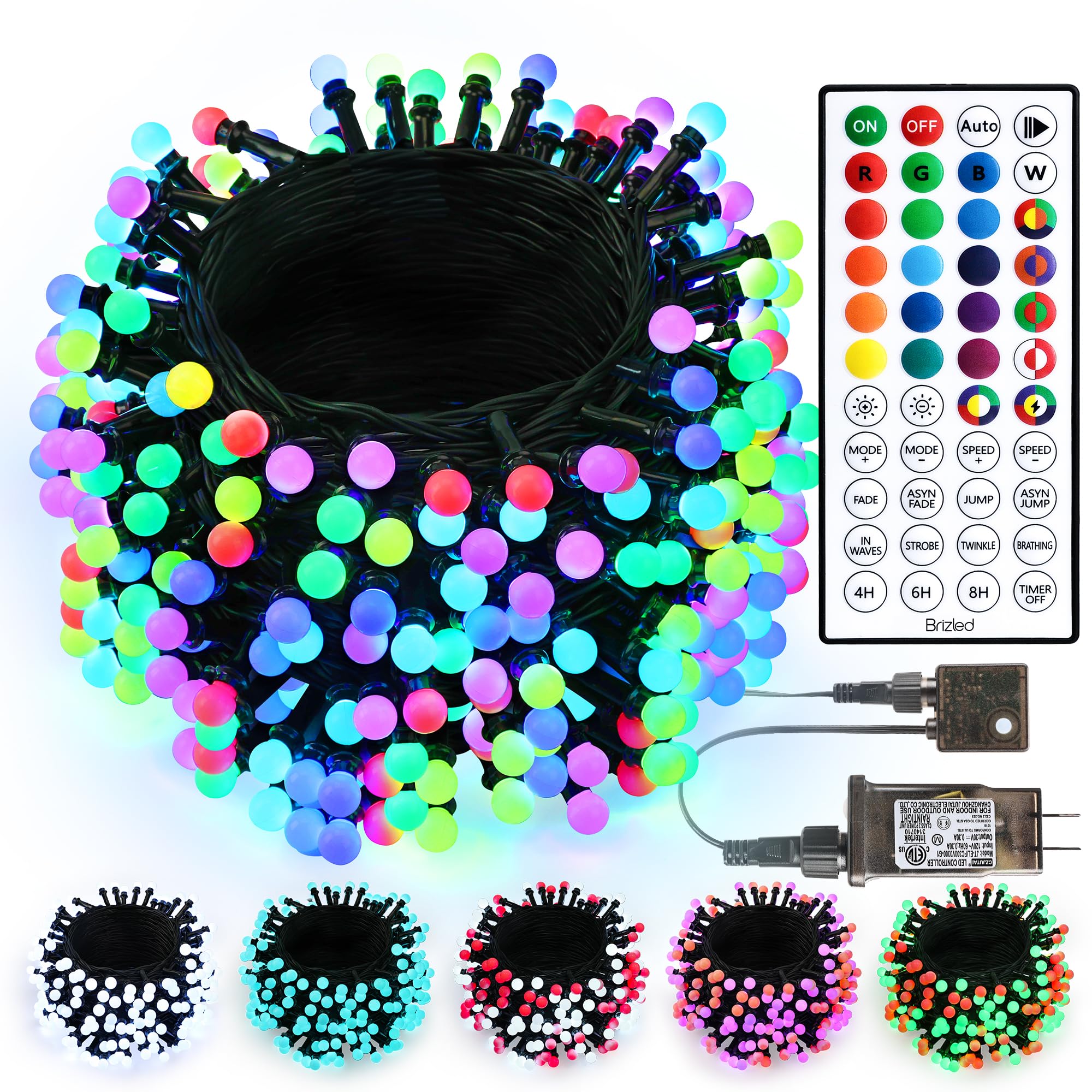 Amazon.com: Brizled Christmas Lights, 163.38ft 498 LED Color Changing ...
