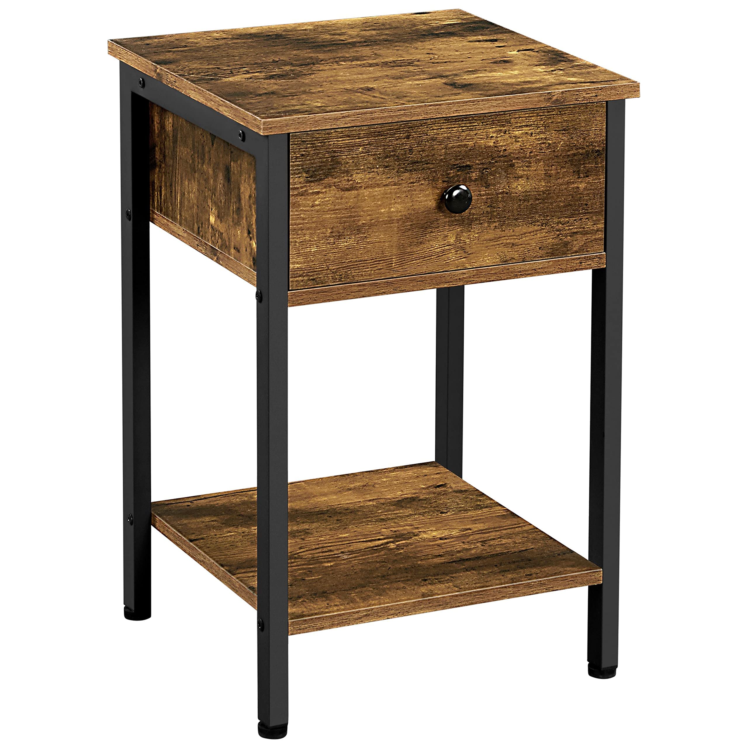 Yaheetech Bedside Table Nightstand Sofa Side Table Simple Rustic End ...