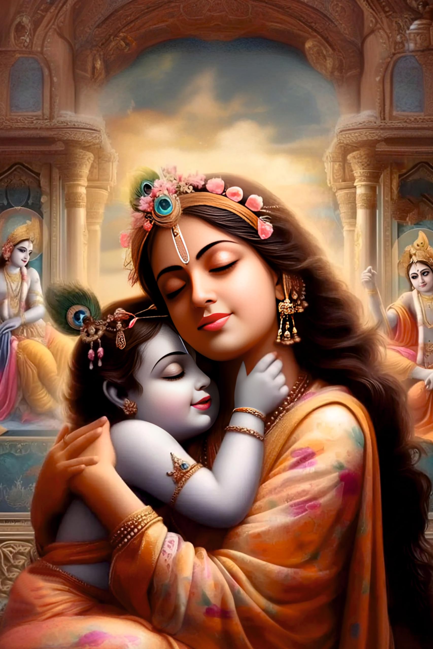 Hd Images Of Lord Krishna With Yashoda Yashoda Maa And Little Lord