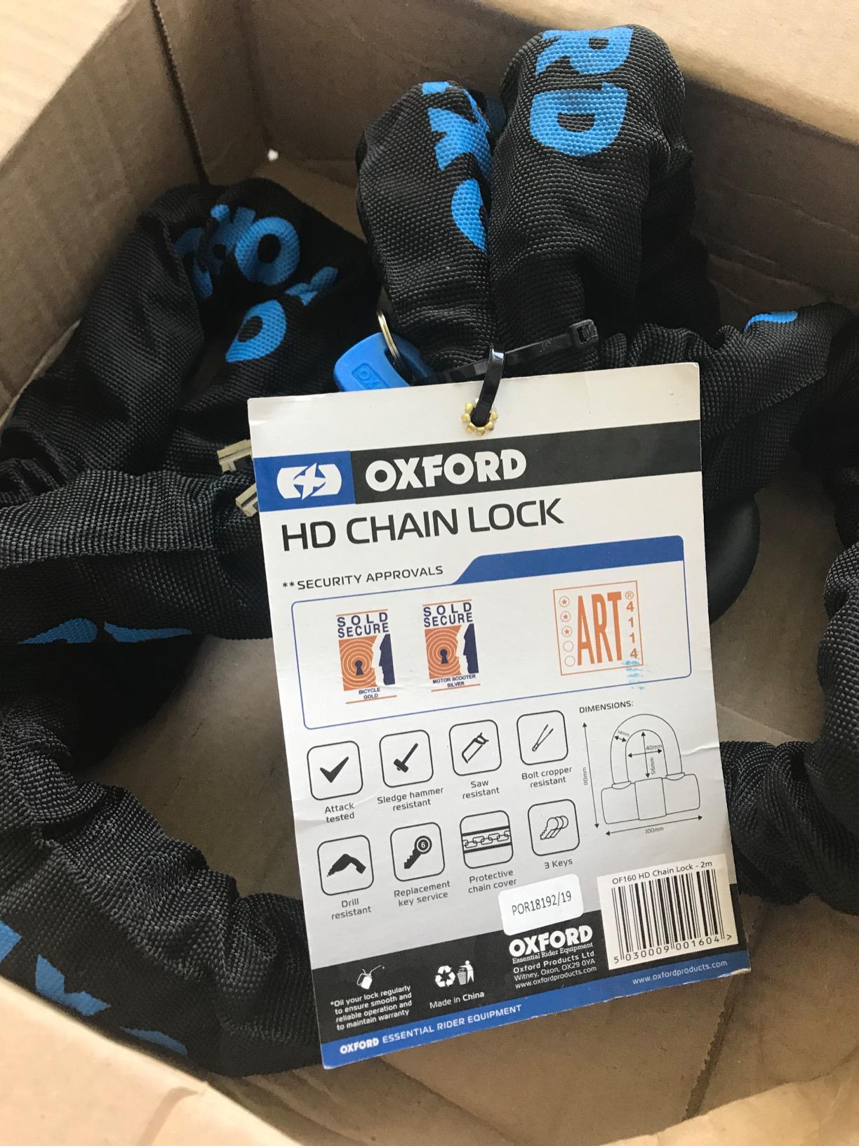Oxford Heavy Duty Chain and Padlock 1m : Oxford: Amazon.co.uk: DIY & Tools
