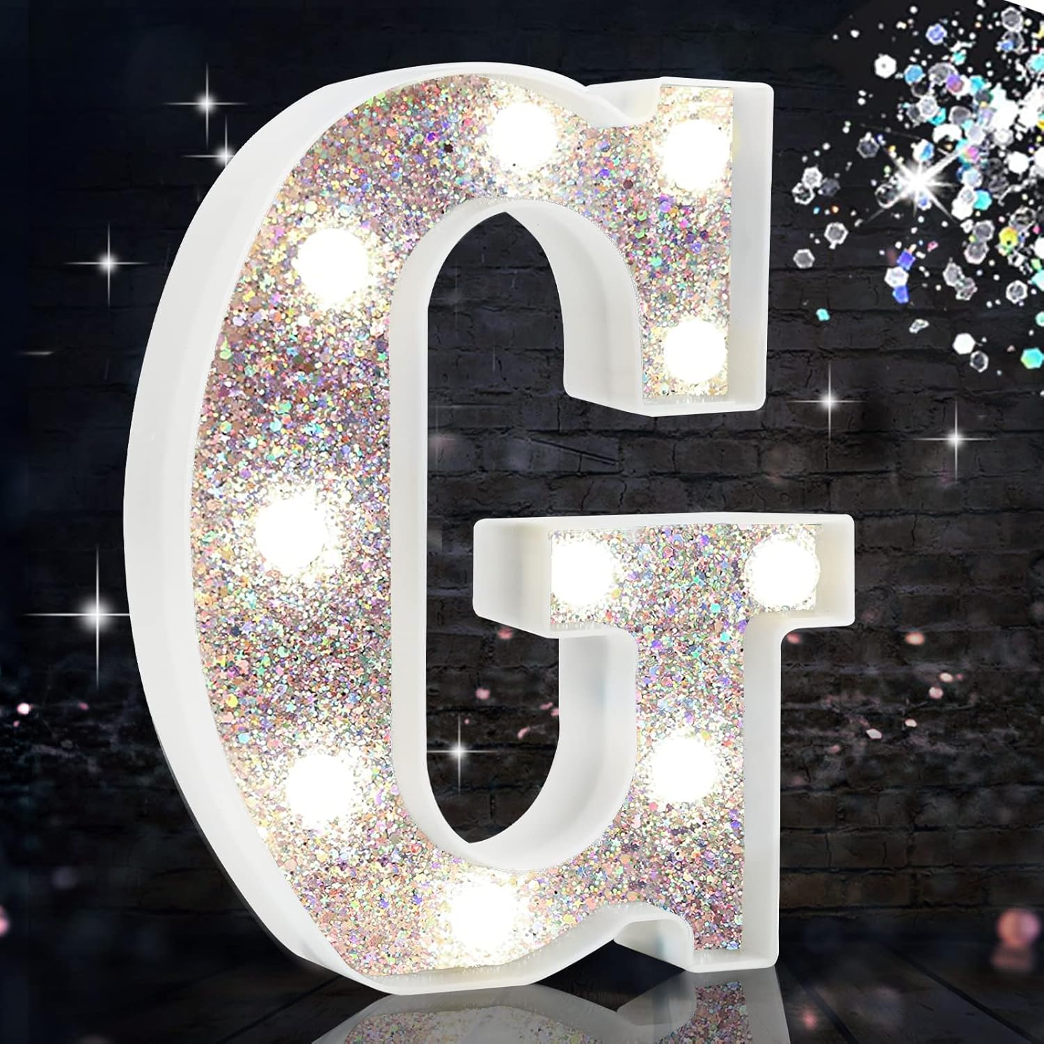 Amazon.com: Light Up Letters, Glittery Letter Lights Battery Powered ...